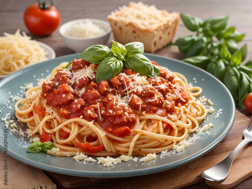 A mouth-watering plate of spaghetti, with perfectly al dente noodles ...