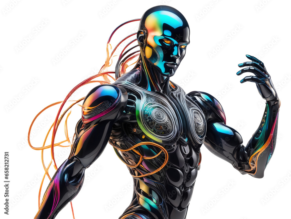 Transparent PNG Digital Cyborg human, Png of a futuristic realistic ...