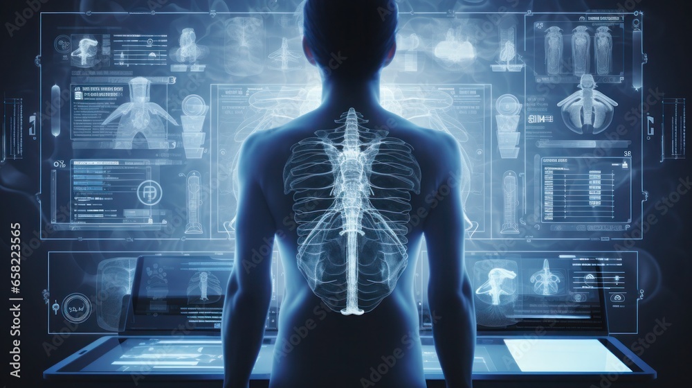 x ray of a human body Stock Illustration | Adobe Stock