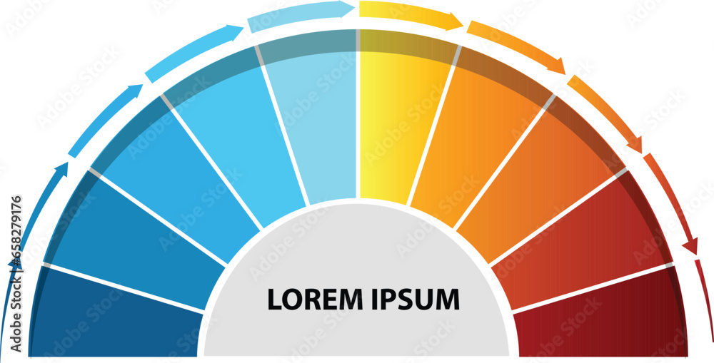 Collection of vector circle chart infographic templates for ...