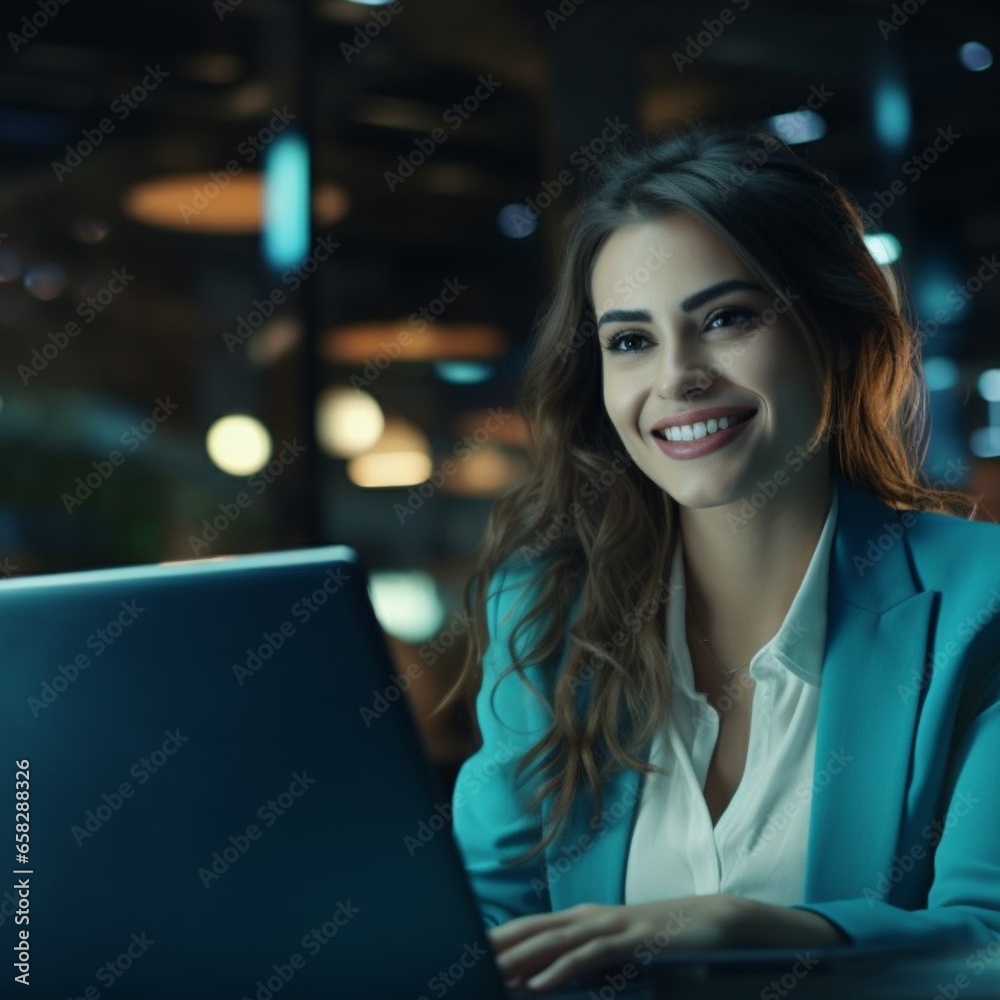 Empowered Women in the Modern Workplace: Two Cheerful Professionals ...