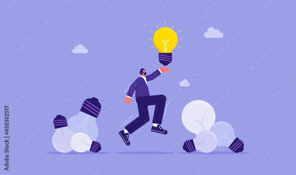 Picking ideas and best option selection concept, innovative ...