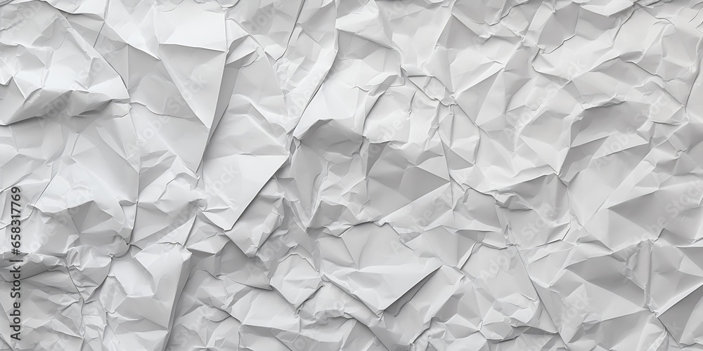 closeup white crumpled paper texture template origami anxiety ...