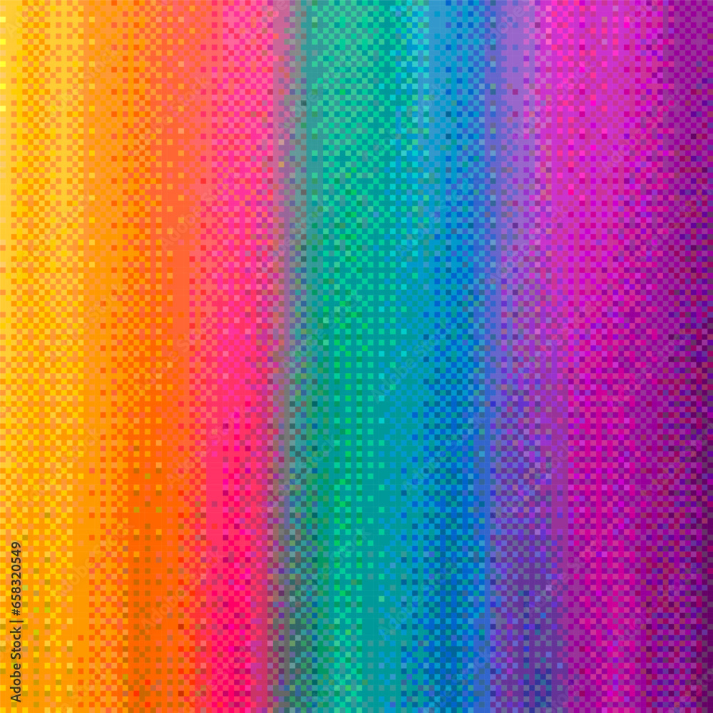Colorful mosaic pixel art texture. Pixelated rainbow vertical gradient ...