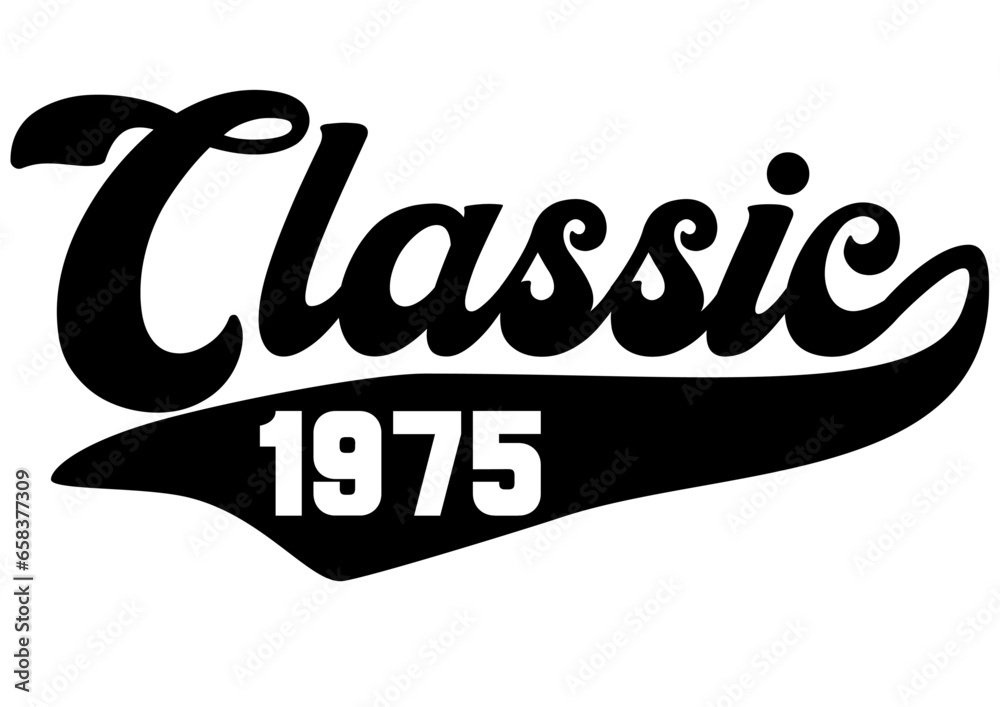 Vetor de Classic 1975 vintage birthday digital files, svg, png, ai, pdf ...