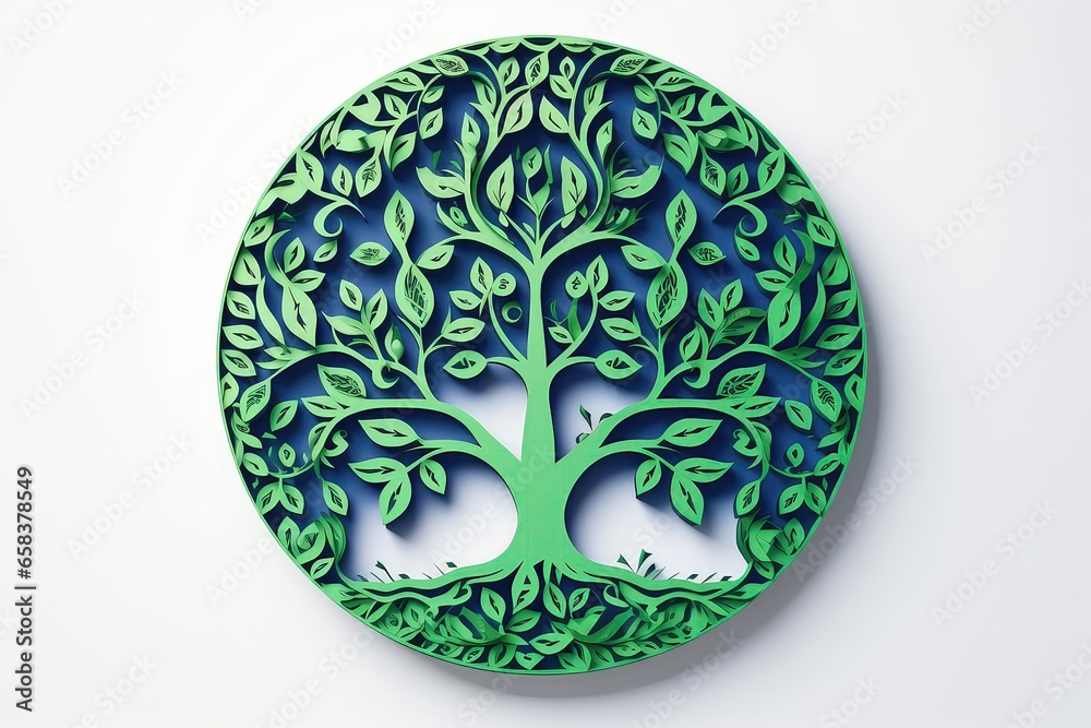 Paper Cut Style Art For World Environment And Earth Day, Featuring The ...