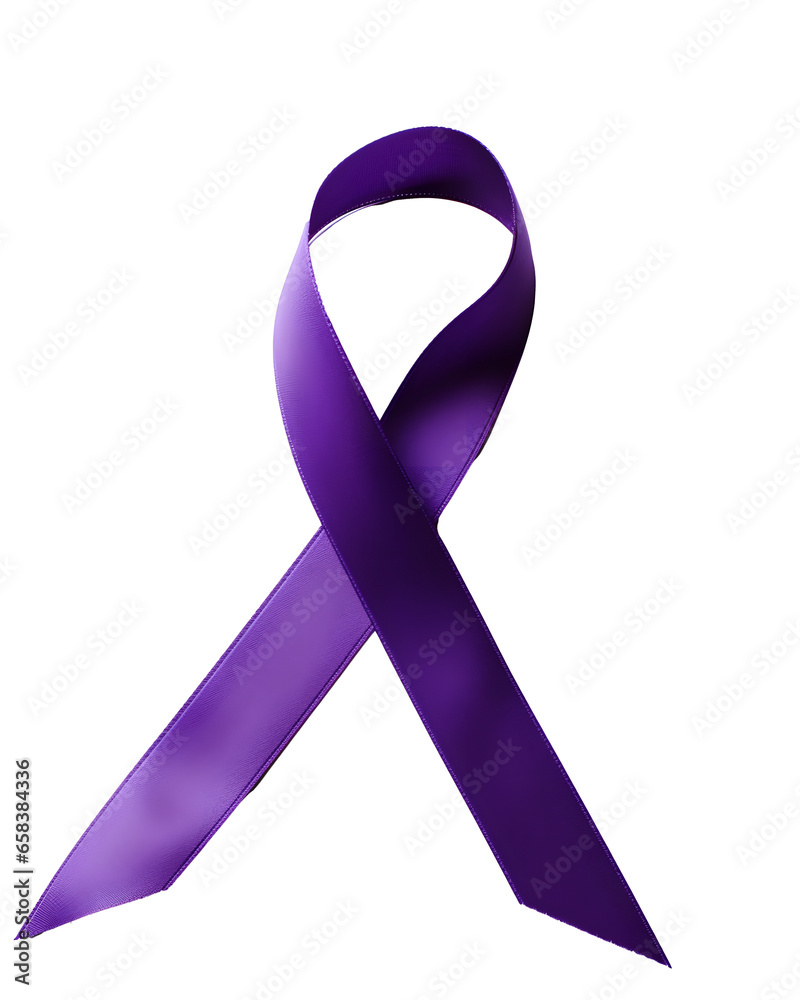 Purple color awareness ribbon, raise awareness for animal abuse ...