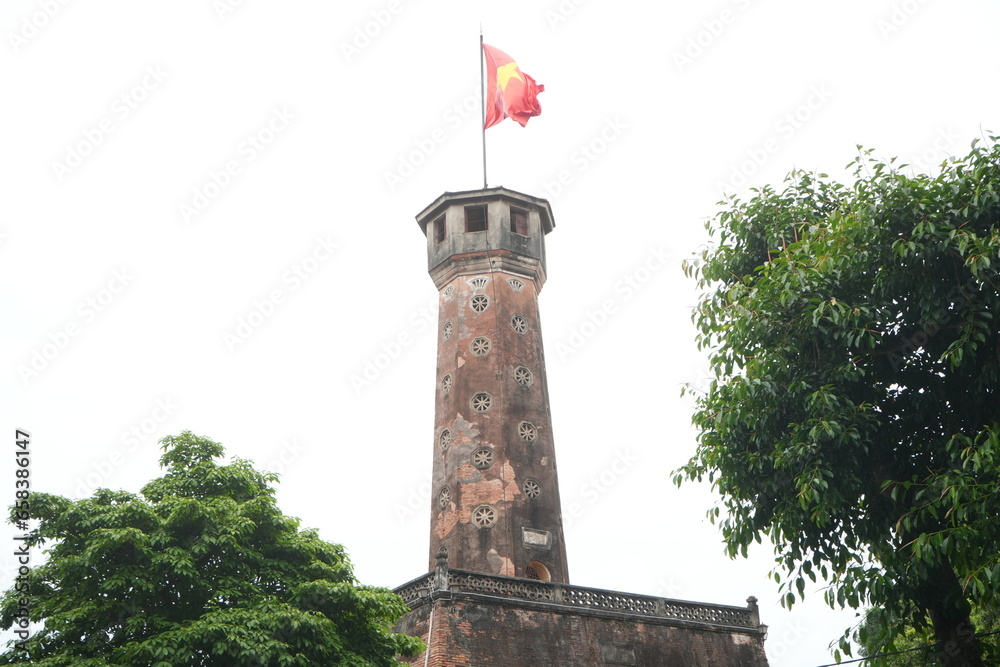 Hanoi Flag Tower in Hanoi, Vietnam - ベトナム ハノイ 国旗掲揚台 Stock Photo | Adobe ...
