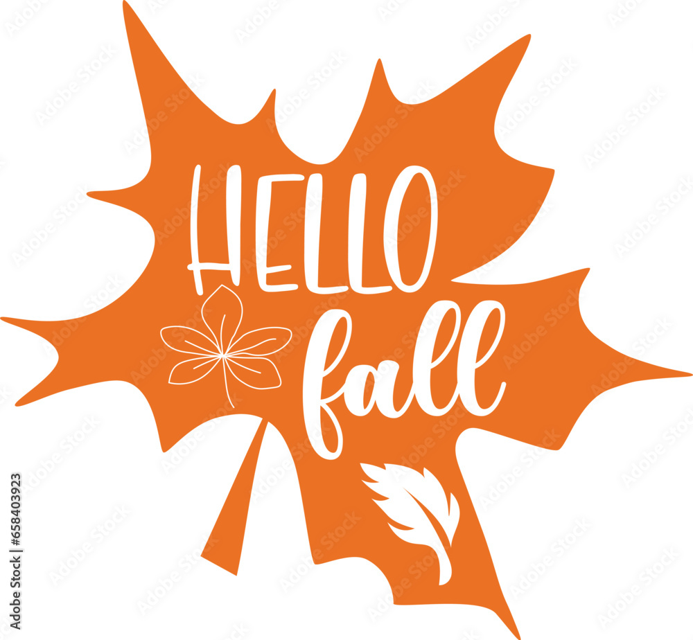 Hello Fall Fall Svg Fall Svg Bundle Hand Lettered Autumn Svg