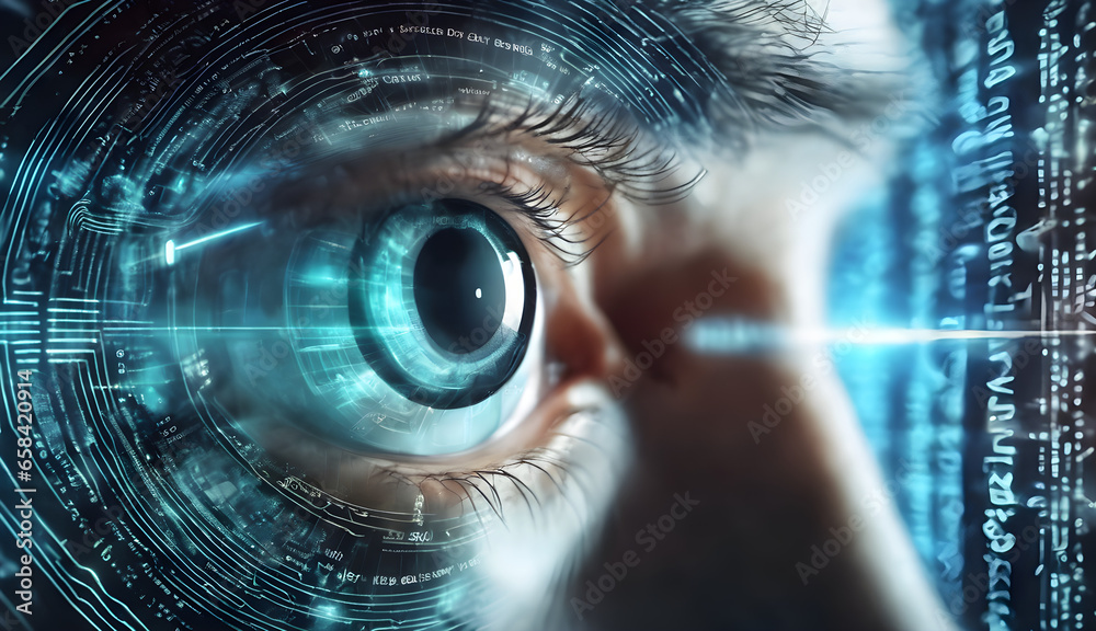 future cybersecurity data protection, by biometric scanning on human ...