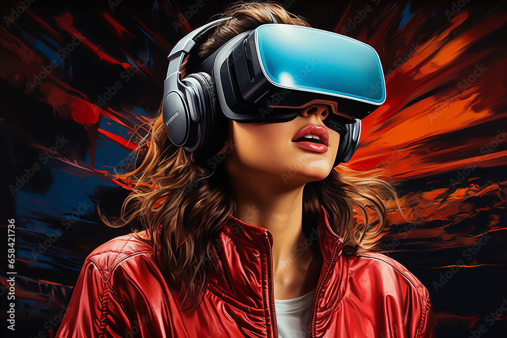 VR glasses. helmet device that allows you to partially immerse yourself ...