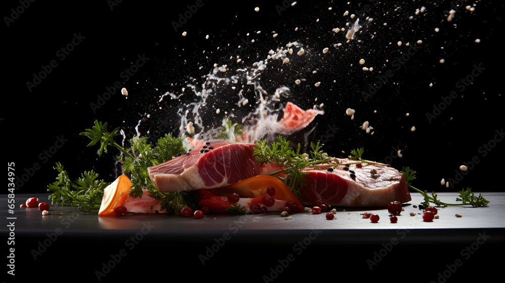 Embark on an exhilarating culinary escapade, capturing the essence of a ...