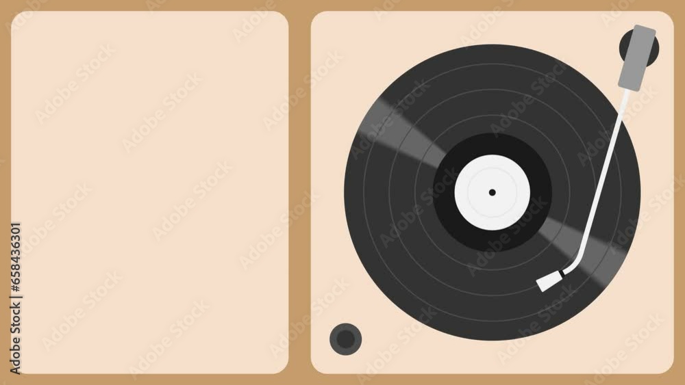 Vidéo Stock animated video of a vinyl record player. Can be used as ...
