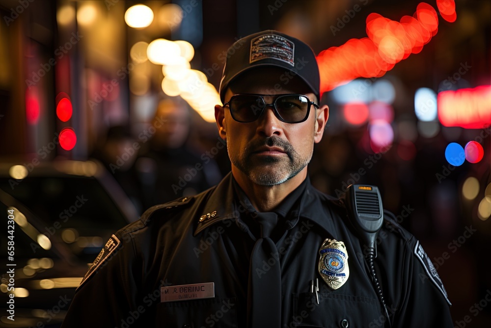 The reassuring sight of a uniformed police officer on duty, ensuring ...