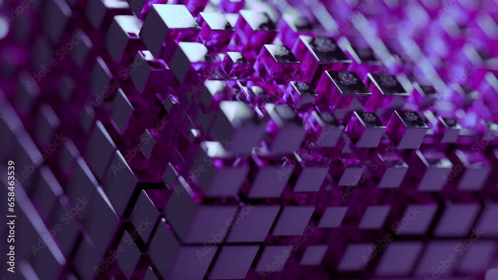 Dive into the world of 3D dynamic cubes Background. Witness a ...