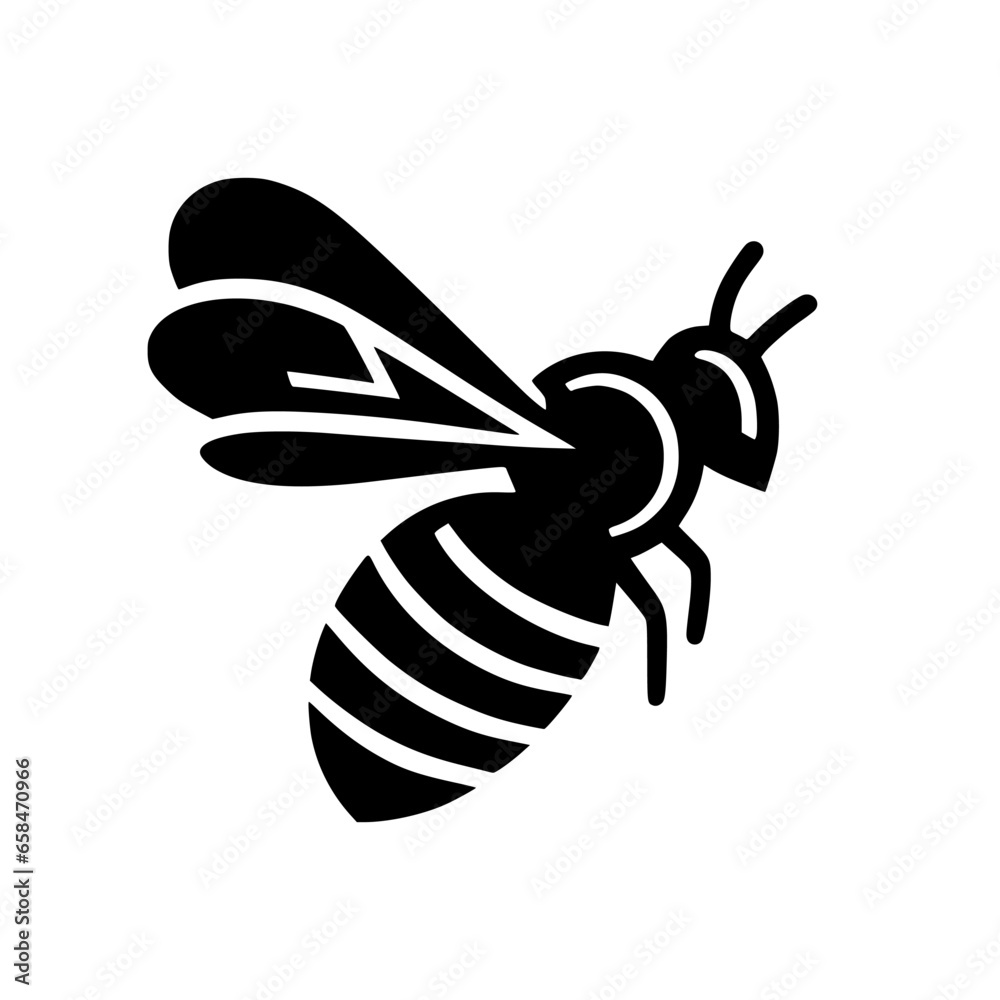 Professional black and white bee logo, suitable for a variety of ...