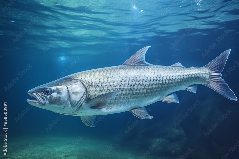 Generative AI : Indo Pacific tarpon, Fish, Megalops cyprinoides, Tarpon ...
