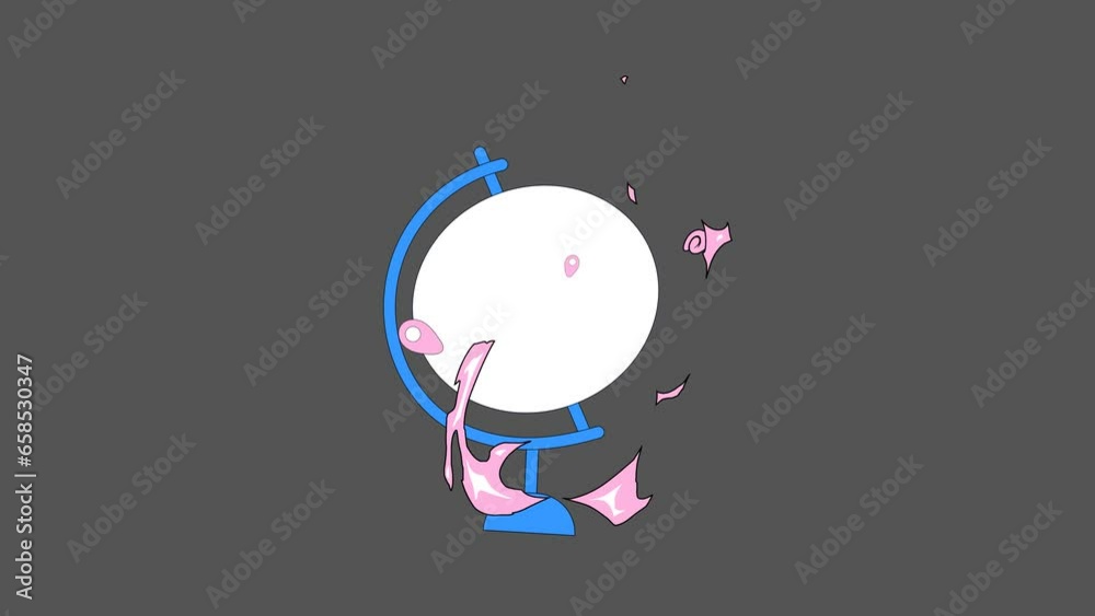 Back to school theme cartoon text animation video with globe text and ...