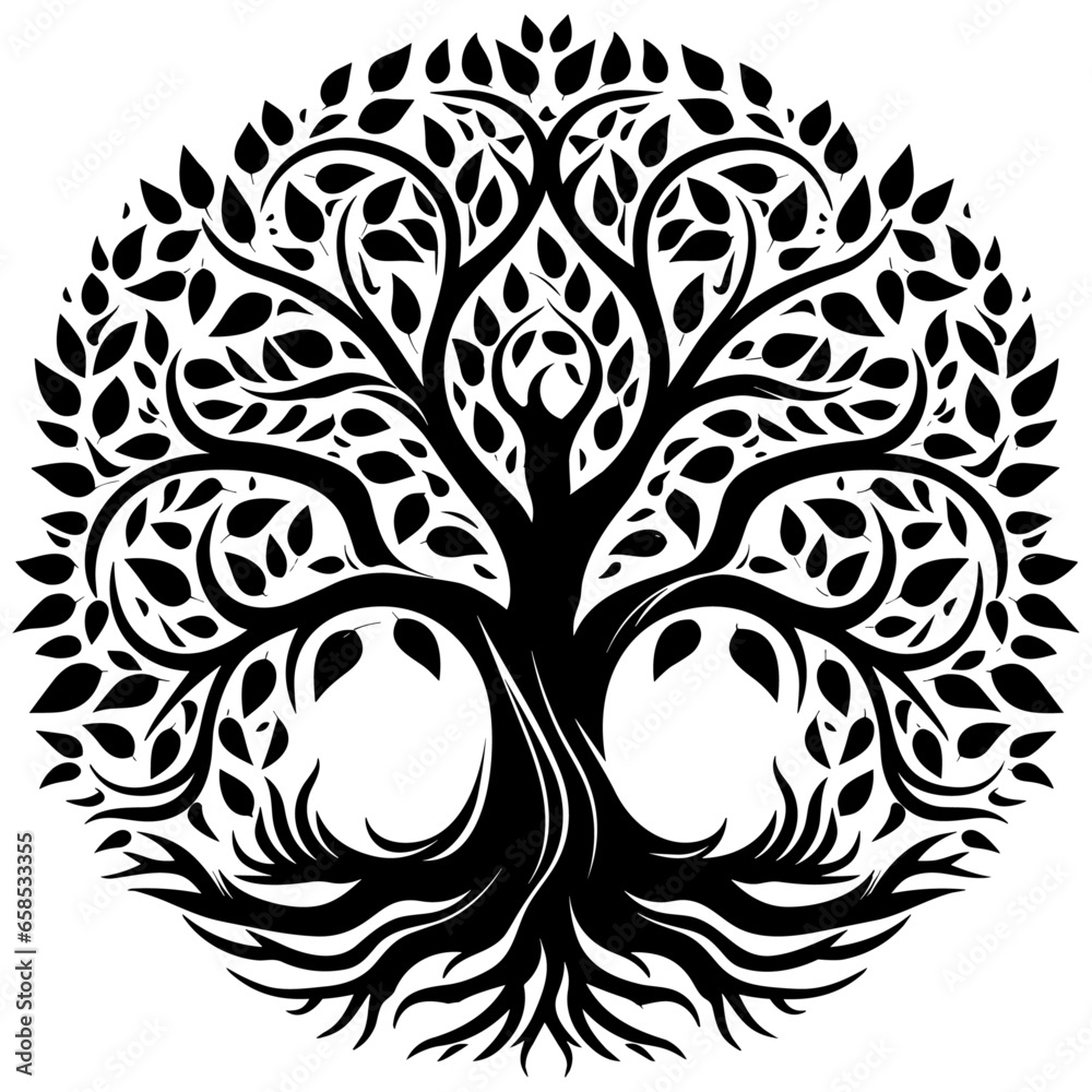 Tree of life, tree vector logo this beautiful tree is a symbol of life ...