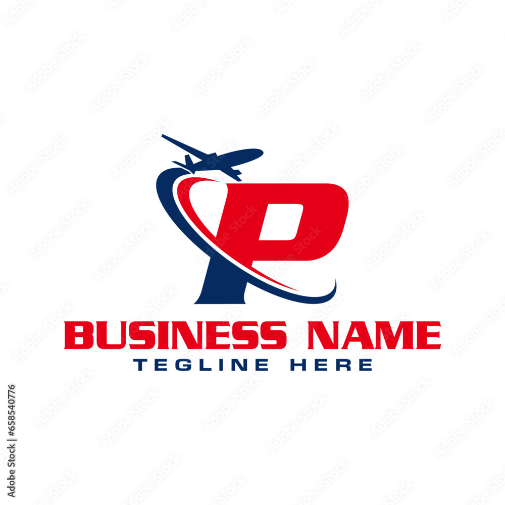 P Letter Aircraft Logo | P Travel Logo | P Airplane Logo | P Aviation ...