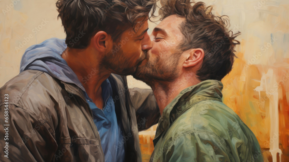 Gay couple kissing in the street. Two gay men kissing in the street ... Gay couple kissing in the street. Two gay men kissing in the street ...