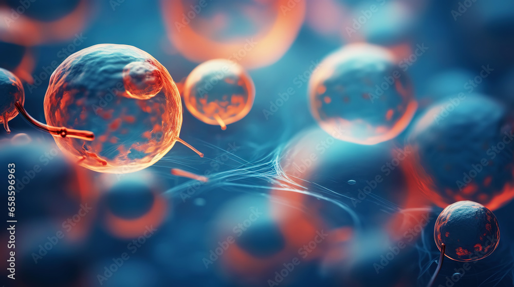 Beautiful electronic microscopy of bacteria, fungi fantasy microbiology ...