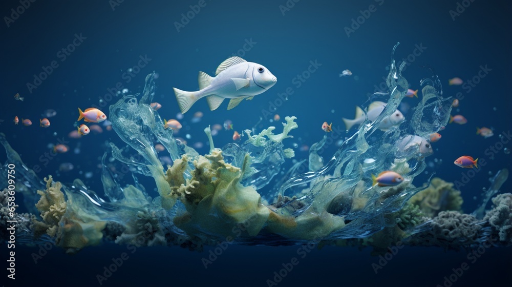 Explore the consequences of ocean acidification on marine life. Stock ...