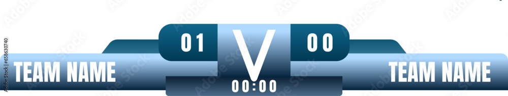 Scoreboard broadcast graphic and lower thirds template for sport soccer ...