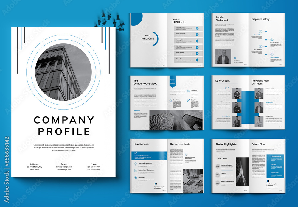 Company Profile Layout Stock Template | Adobe Stock