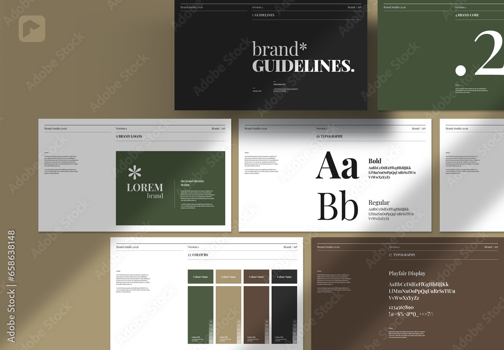 Brand Guidelines Layout Stock Template | Adobe Stock