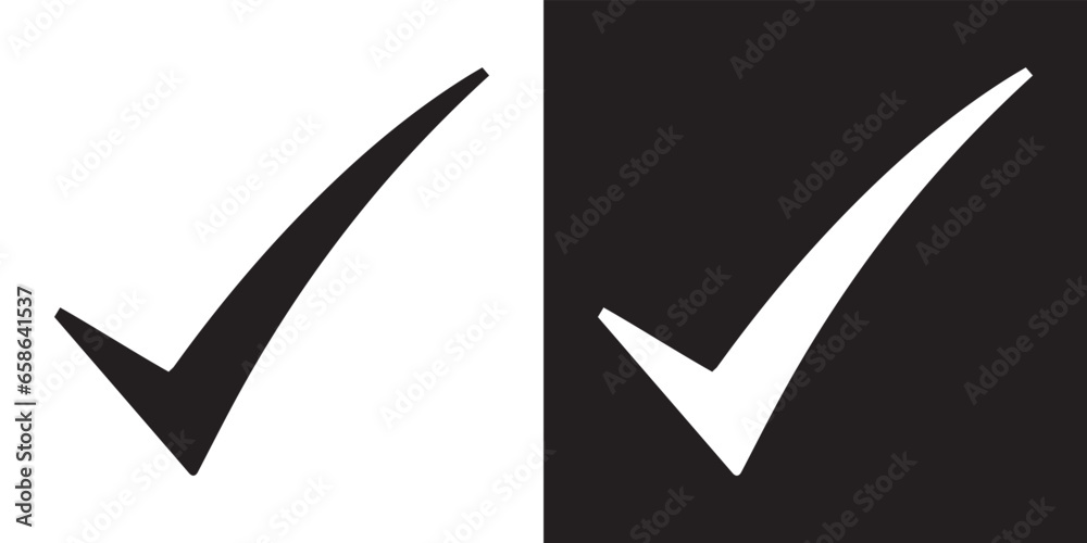 Check mark icon vector. Check mark sign symbol in trendy flat style ...