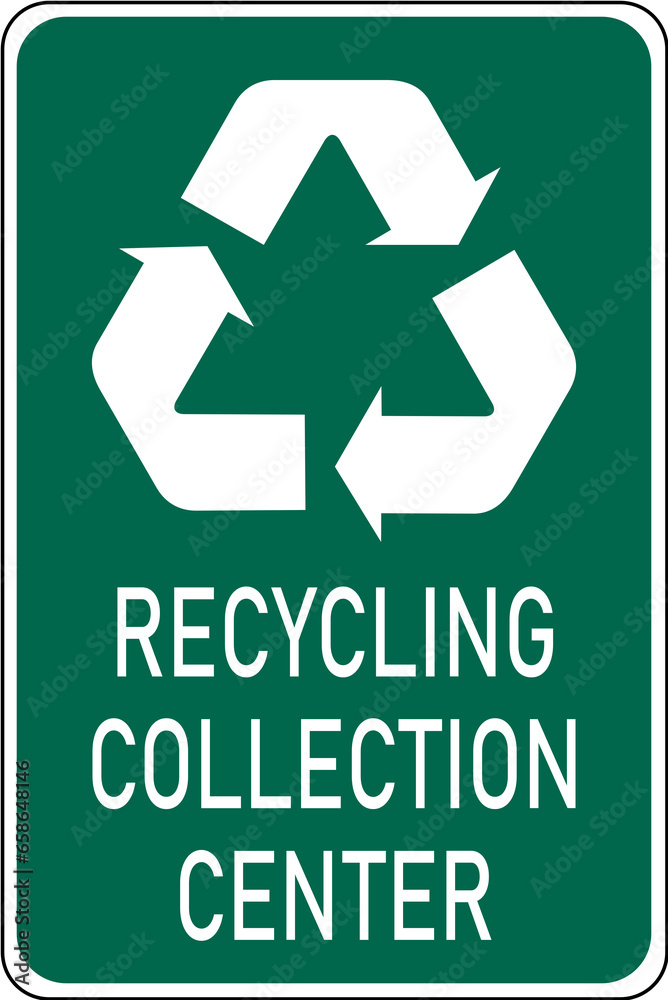 Transparent PNG of a Vector graphic of a green USA Recycling Center ...