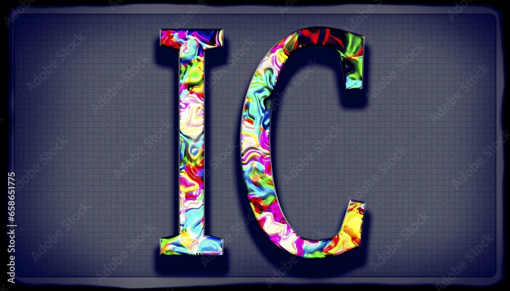 Double letter signature IC in an unique design named Painter rough ...