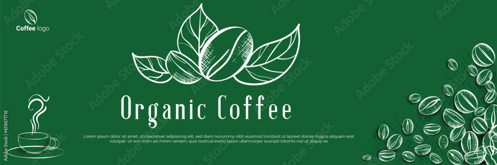 Banner organic coffee Design, template design for coffee roaster ...