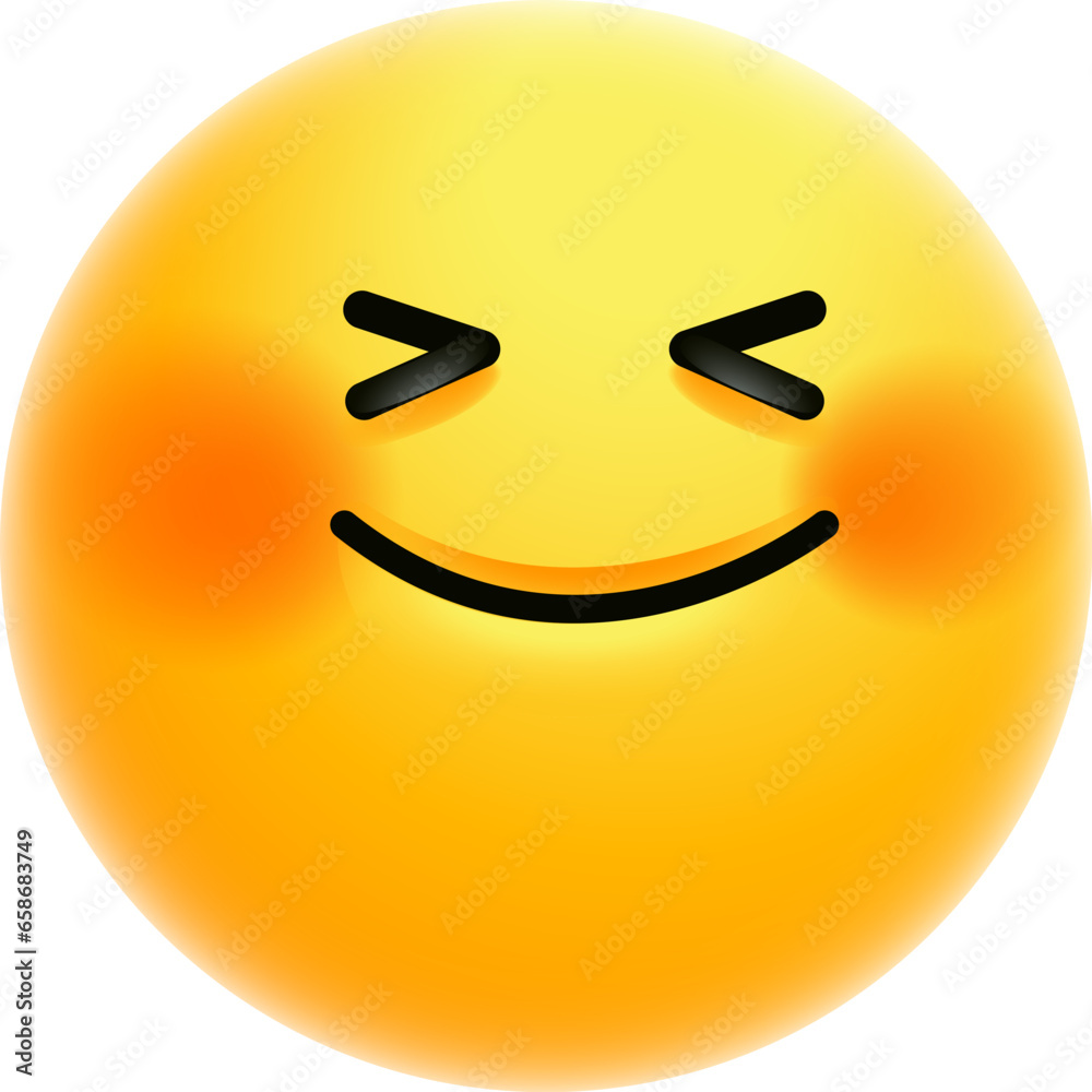 Smiley Face. Happy smiley emoji vector yellow. Vector happy circle face ...