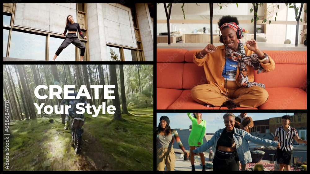 Split Screen Slideshow Stock Template | Adobe Stock