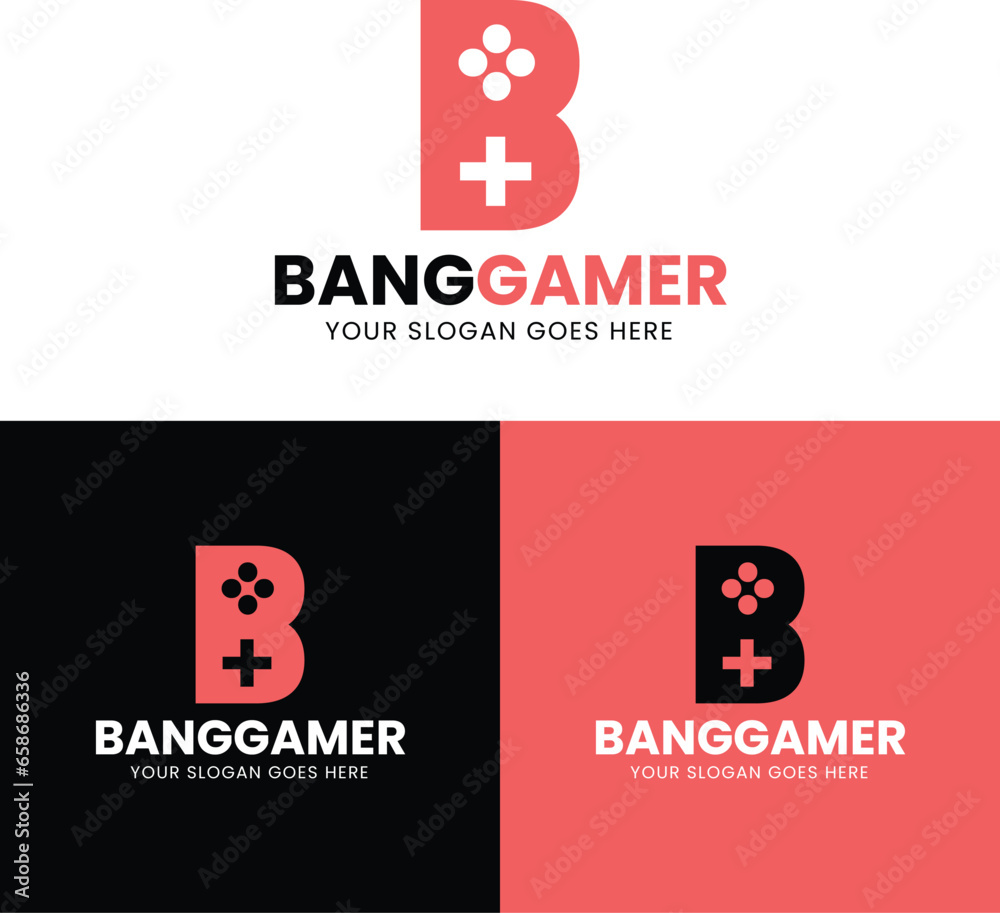 gaming logo, console logo, buttons logo, b logo, b letter logo, b ...