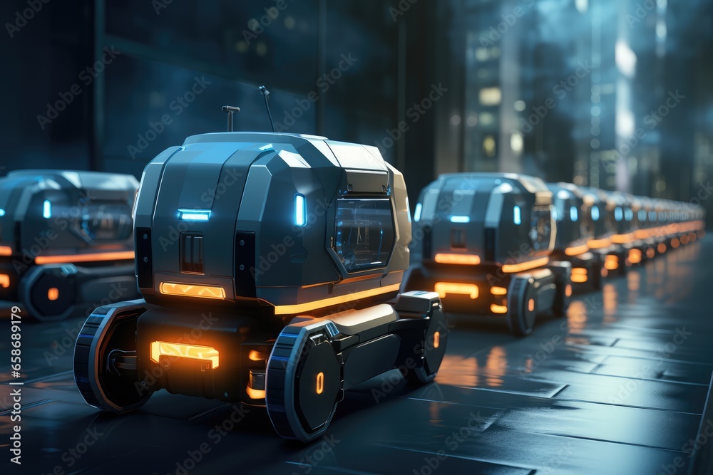 Futuristic delivery system with autonomous robots - Next-gen Service ...