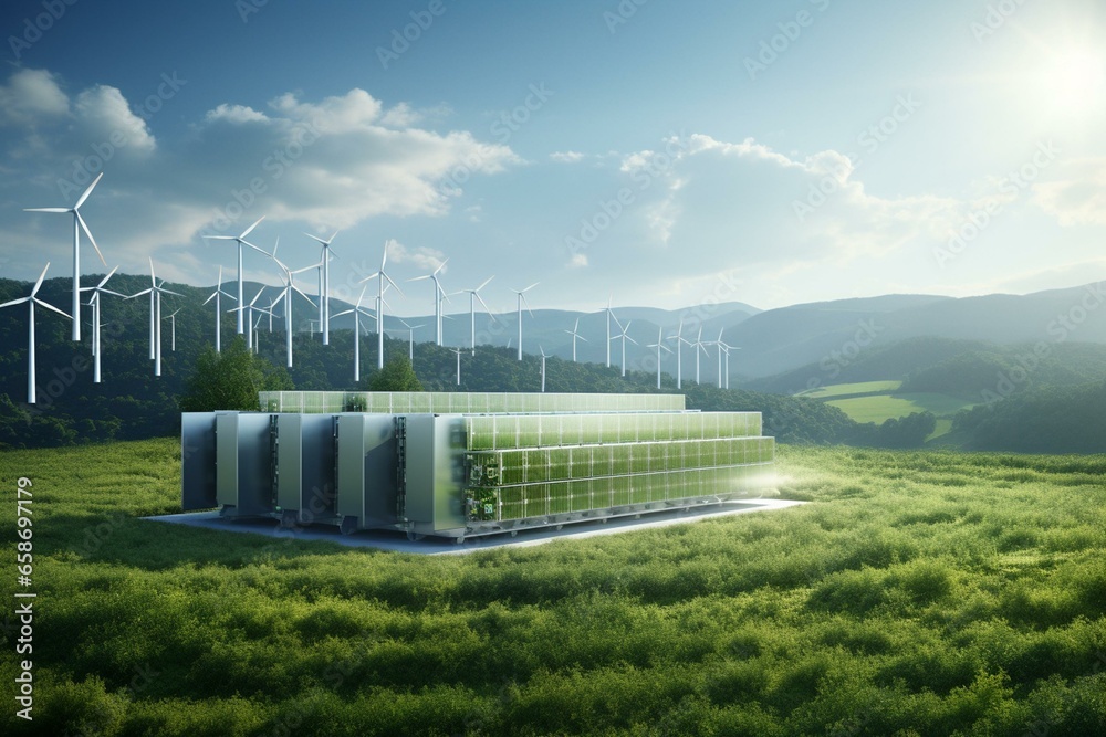 Renewable energy storage for microgrids using wind and solar farms ...