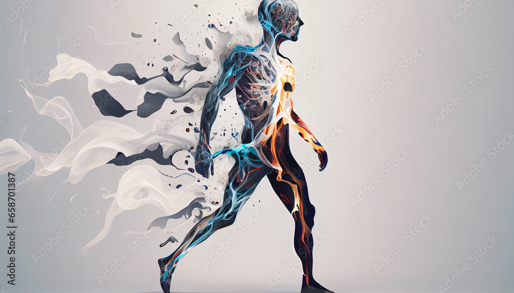 Human Body Dissolving Stock Illustration | Adobe Stock