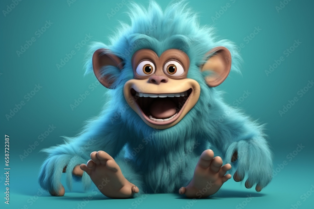 cartoon cute monkey monster Stock Illustration | Adobe Stock