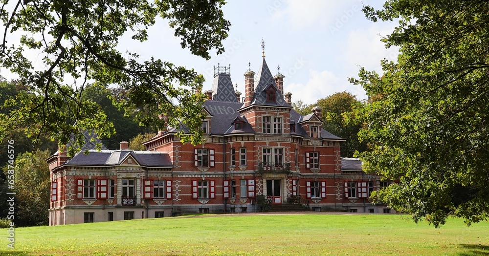 Booischot, Belgium. 09-30-2023. Hof Ter Laken castle in Booischot ...