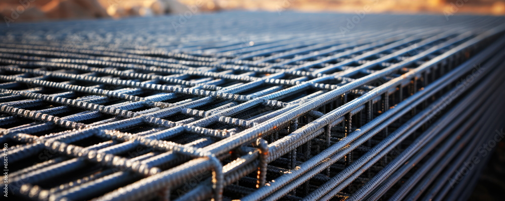 steel rebar mesh for reinforced concrete. hard connect construction ...