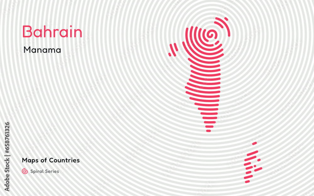 Creative map of Bahrain. Political map. Capital Manama. World Countries ...