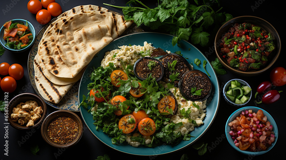 Typical Arab food and products, interesting aromas and colours Stock ...