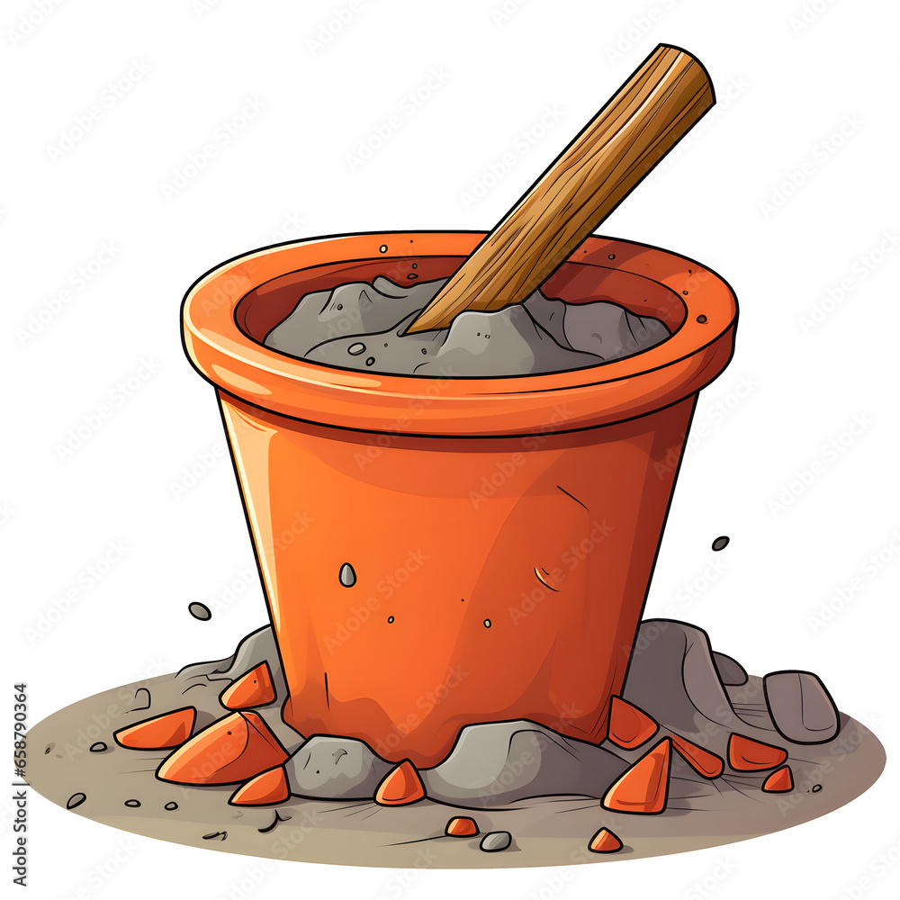 cartoon clipart of Mortar, tool clipart, transparent background ...