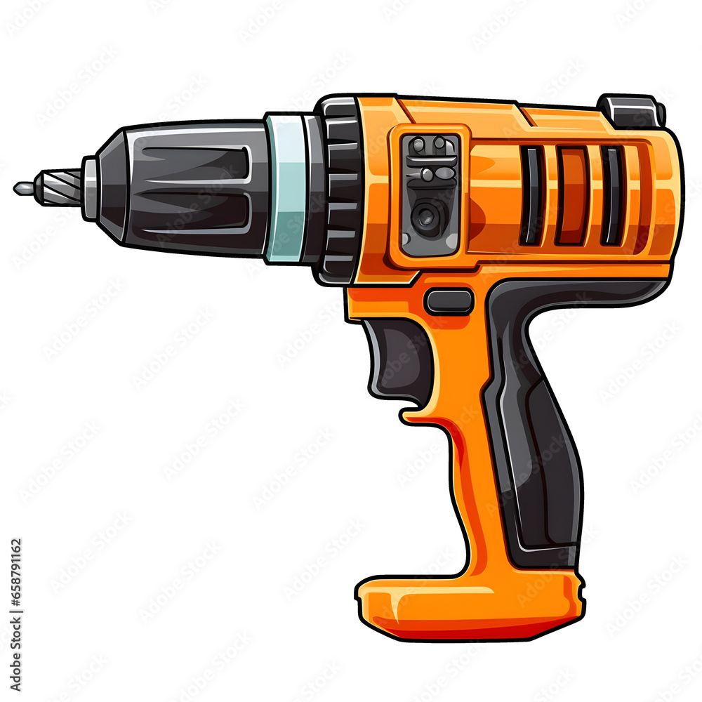 cartoon clipart of Drill, tool clipart, transparent background ...