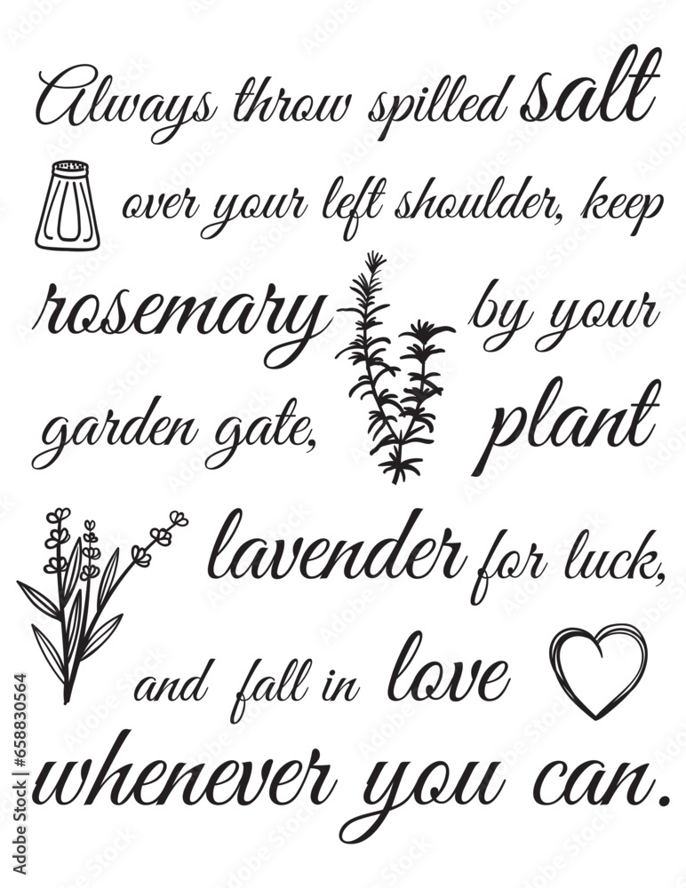Practical Magic Svg, salt, Lavender, Love, Rosemary, Little Witch ...
