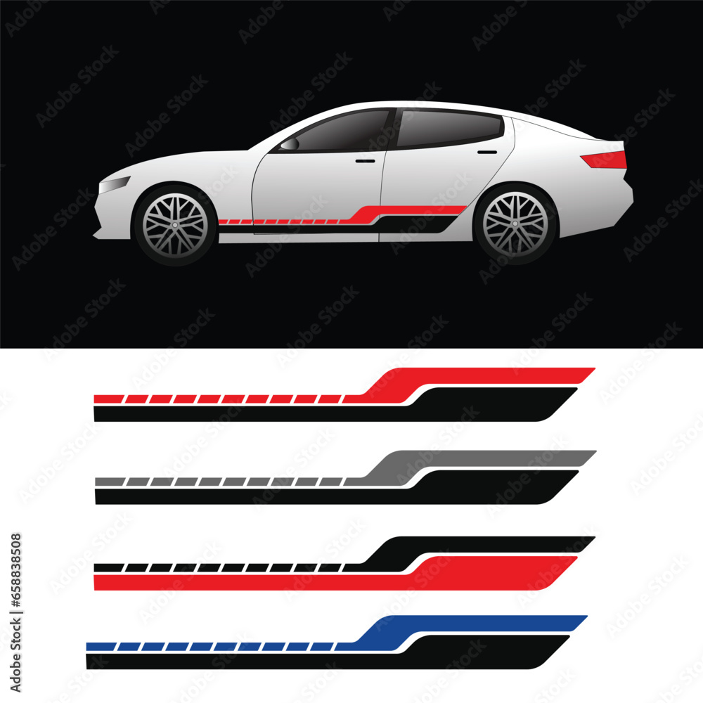 car wrap decal design vector. vinyl car decals. modern car decals Stock ...