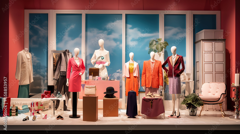 Captivating and Unforgettable Fashion Shop Display Featuring Stunning ...